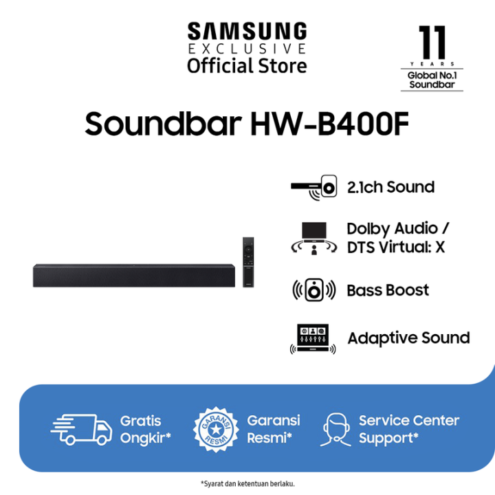Samsung Soundbar True 2.1ch | Dolby Audio | Adaptive Sound | Bass Boost ...