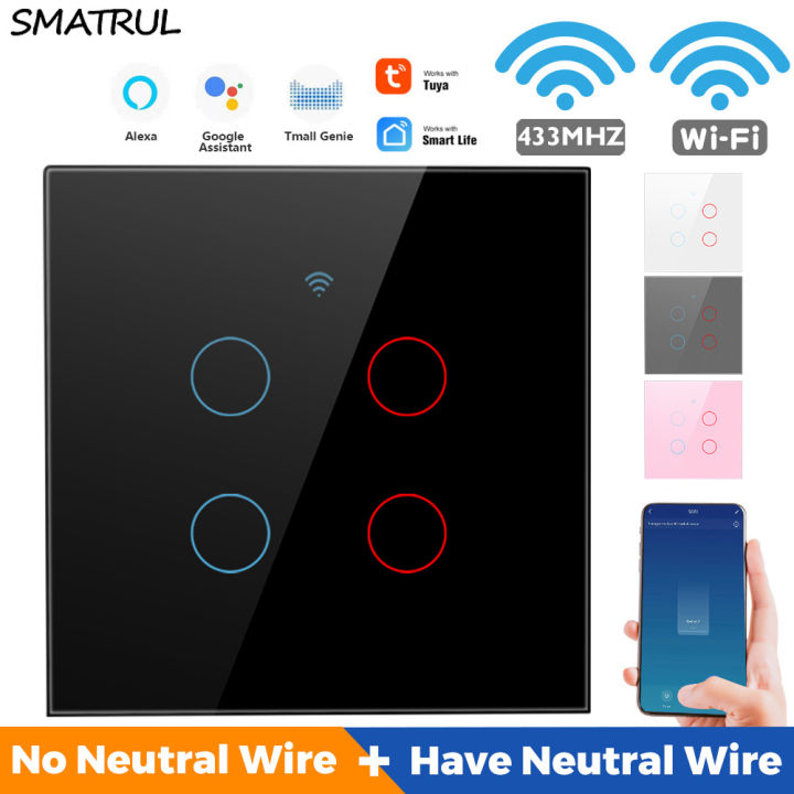 SMATRUL WiFi Switch, No need neutral wire, Smart Wall Light switch with ... SMATRUL WiFi Switch, No need neutral wire, Smart Wall Light switch with ...