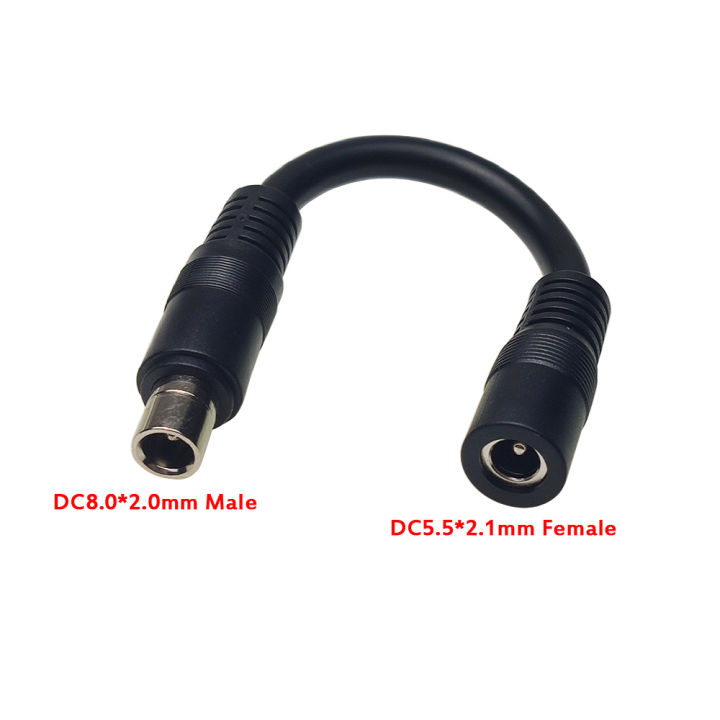 Dc Power Plug Adapter Cable Dc8 0mmx2 0mm Male To Dc 5 5mm X 2 1mm