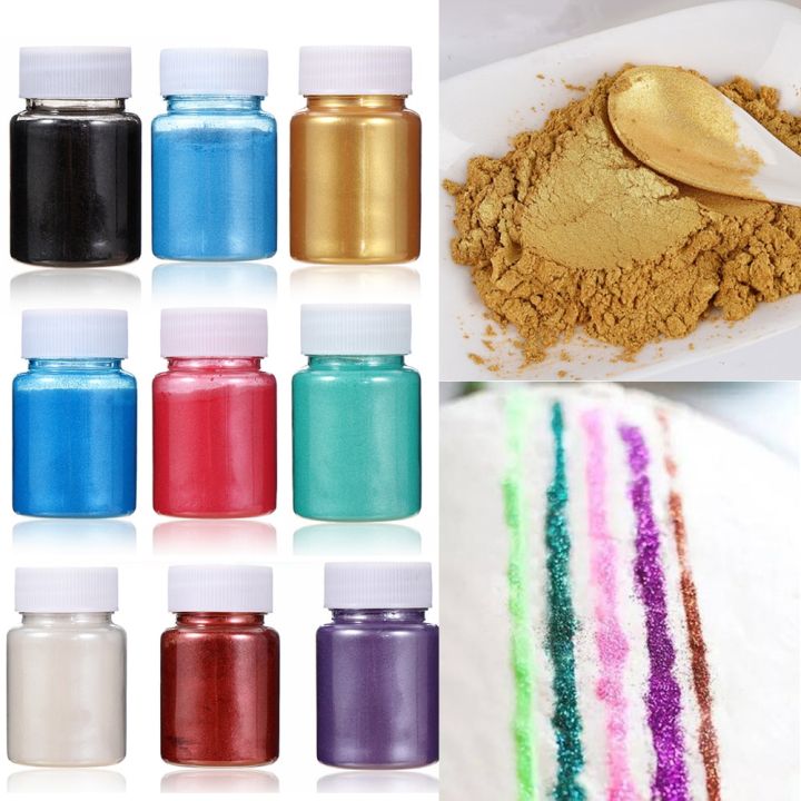 10Color/Set Edible Gold Powder Glitter Powder Silver Pearl Powder ...