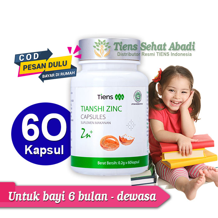 Tianshi Zinc Capsules Vitamin Penambah Nafsu Makan Anak - 1 botol isi ...