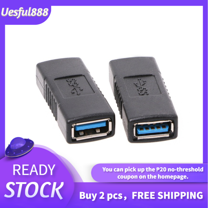 2Pcs Usb 3.0 Type A Female To Female Adapter Coupler Gender Changer ...