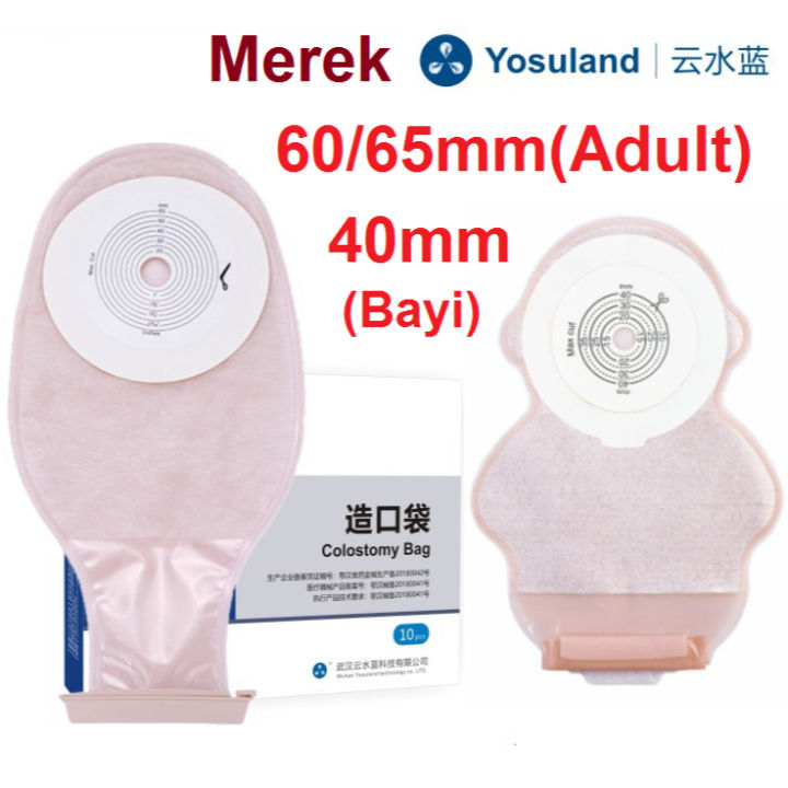 Colostomy Bag Drainable one-single System Kantong Ostomy Bag Isi 10 Pcs ...