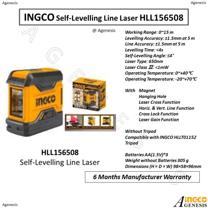 INGCO Self-Levelling Line Laser HLL156508 | Lazada Singapore