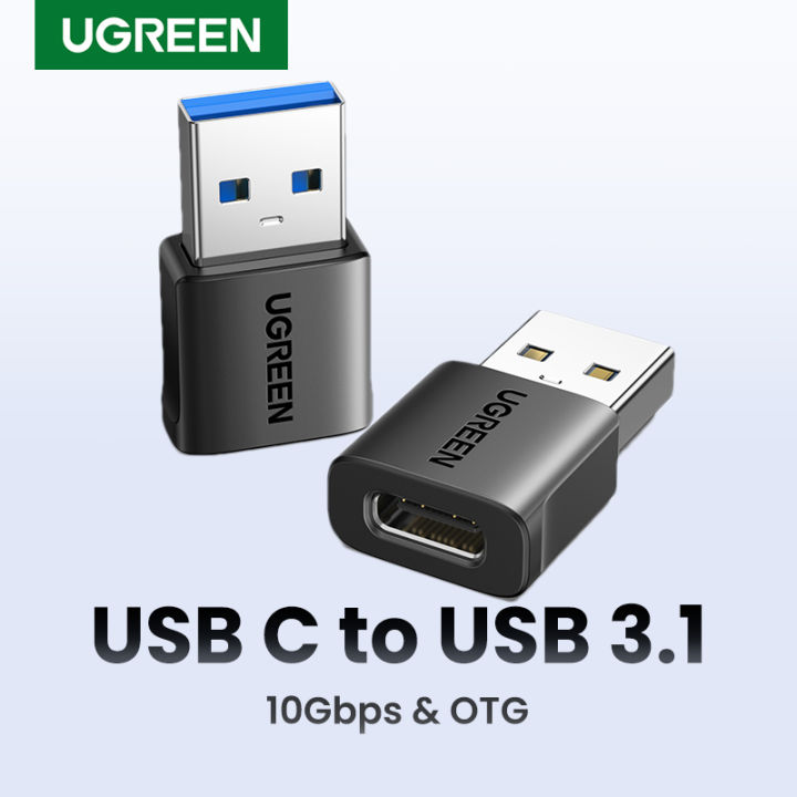 UGREEN 10Gbps USB-C Female to USB-A Male Adapter USB3.1 USB-C Female to USB-A Male Adapter Model ...