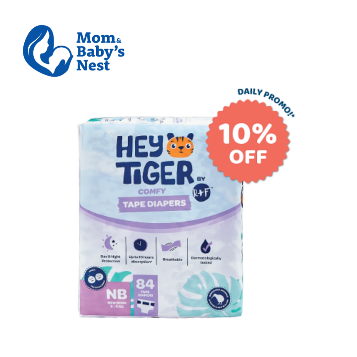 HEY TIGER Tape Jumbo Pack NEWBORN (3-5 kg) - 84 pcs - Tape Diapers | Lazada PH