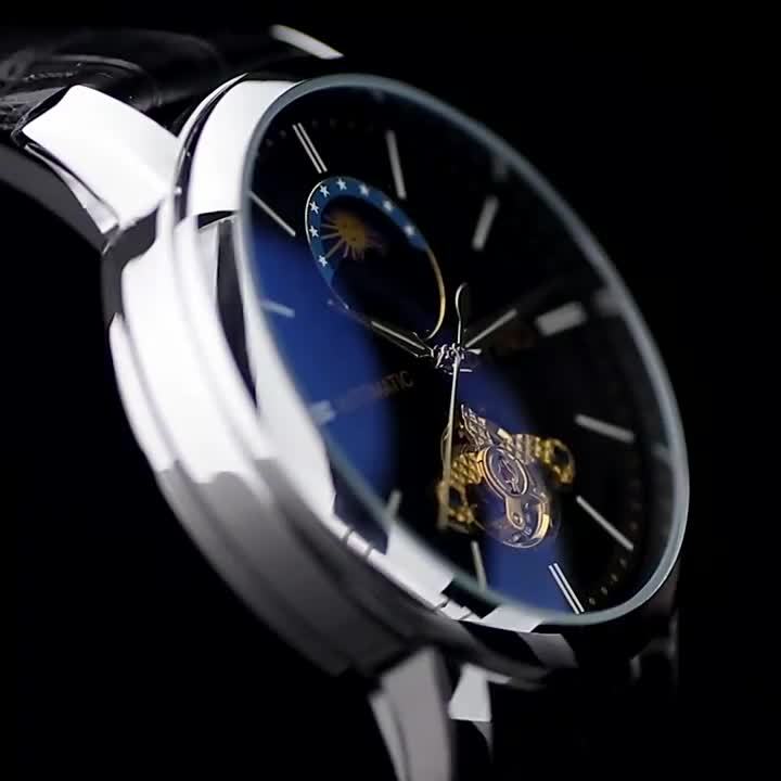 BYINO Watch 100 Authentic Fully Automatic Mechanical Movement Hollow ...