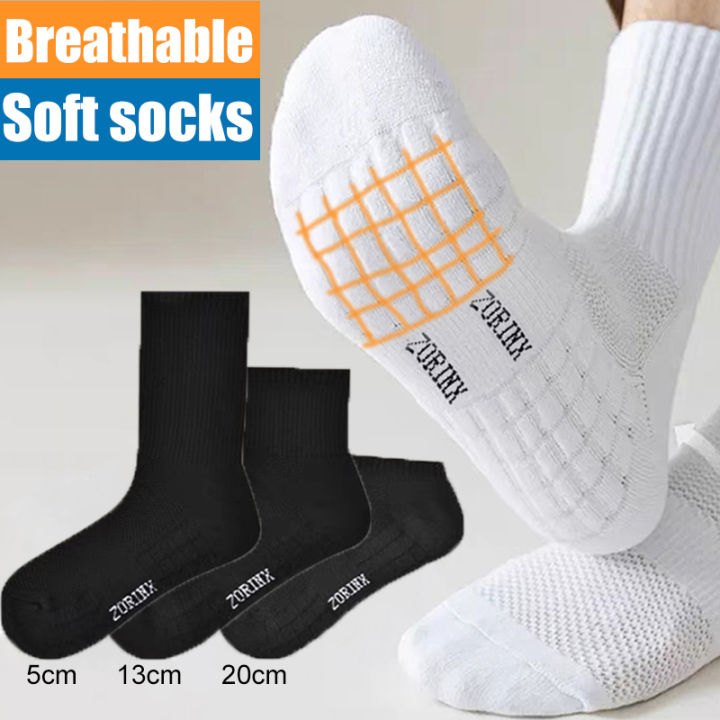 Professional Sports Ankle Socks Men Thickened Towel Bottom Breathable ...