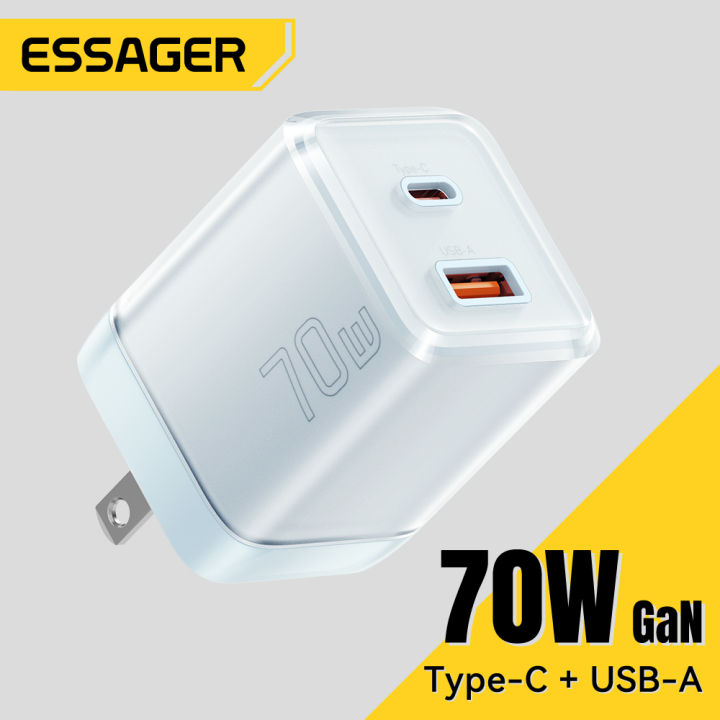 Essager 70W GaN ที่ชาร์จ USB Type-C QC4 0 QC3 0 PD ชาร์จเร็วที่ชาร์จสำหรับไอโฟน Huawei Xiaomi ...