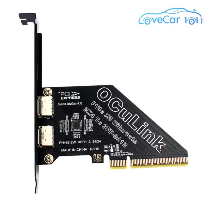 PCIe X8 to Dual Oculink SFF 8611 8612 Expansion Card for High Bandwidth ...