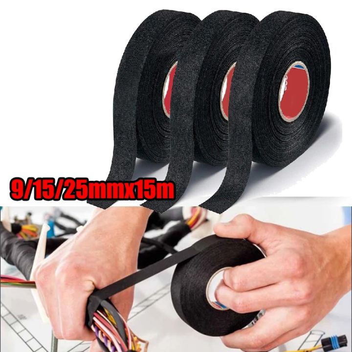 15M Auto Insulating Fabric Cloth Tape Car Wire Flannel Heat-resistant ...