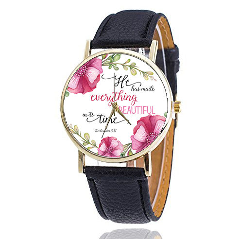 MKBOUTIQUE Bible Verse Leather Watch | Lazada PH
