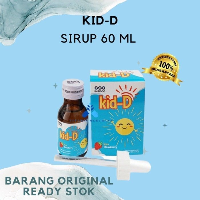 Imedco Kid D3 400 IU Rasa Strawberry Syrup 60 ML/Vitamin D/Daya Tahan ...