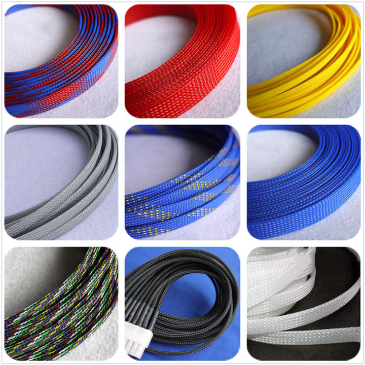 1 meter 12 colors PET Nylon Braided Cable Sleeve Wire Line Sheath ...
