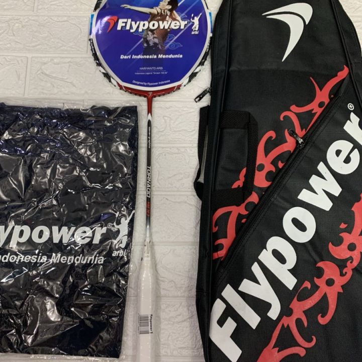 Raket Badminton FLYPOWER TORNADO 900 +tas+kaos full set | Lazada Indonesia