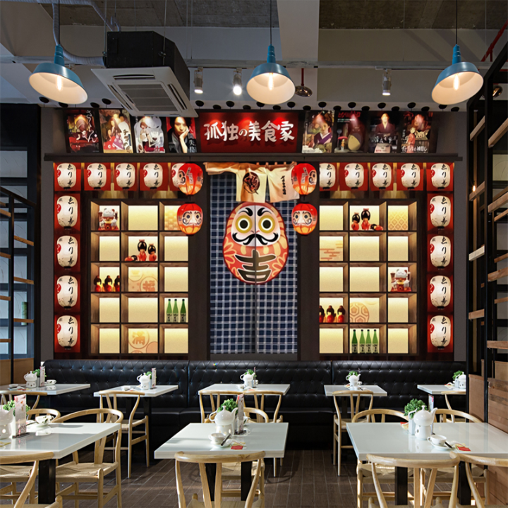 Vintage Sushi Shop Background Wallpaper Industrial Decor Wall Paper ...