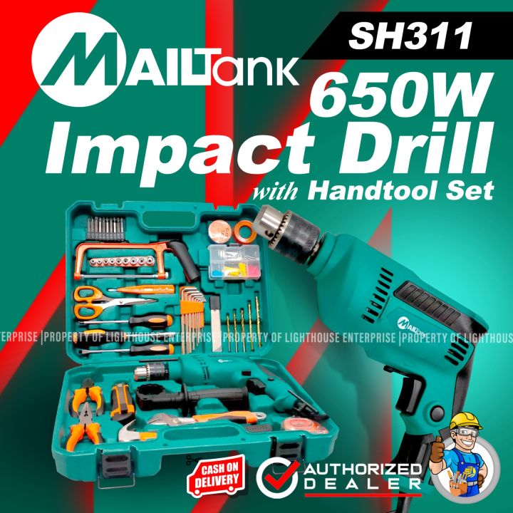 MAILTANK Japan 650W 13mm Combo Pack Electric Impact Drill with Tools ...