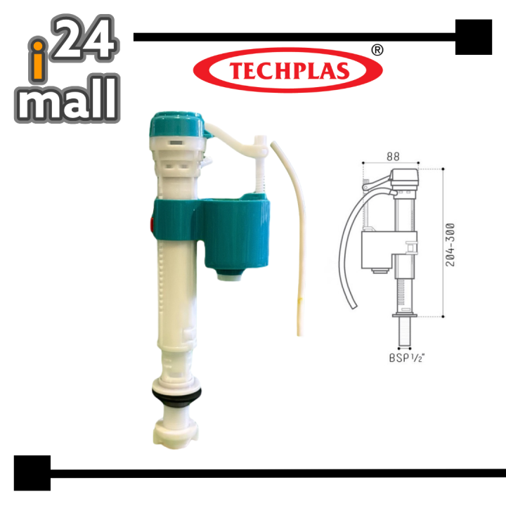Techplas Adjustable Bottom Inlet / Toilet Compact Toilet Tank Inlet ...