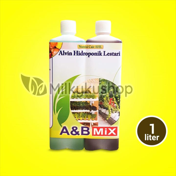 PUPUK NUTRISI CAIR AHL AB MIX SAYUR DAUN 1 LITER KP HIDROPONIK | Lazada ...