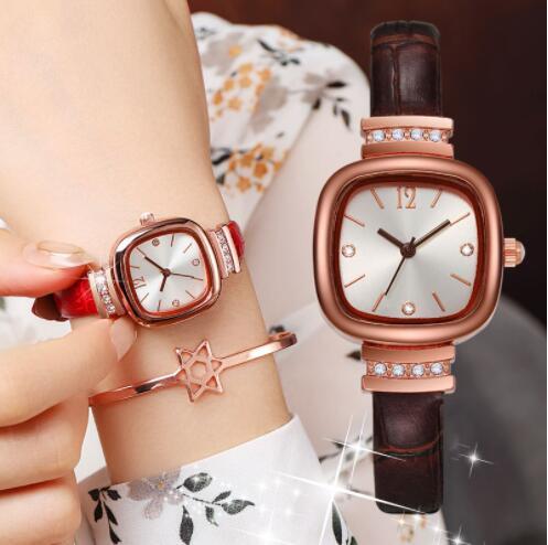 Joni Korean Small Square Watch Ladies Diamond Light Luxury Simple ...