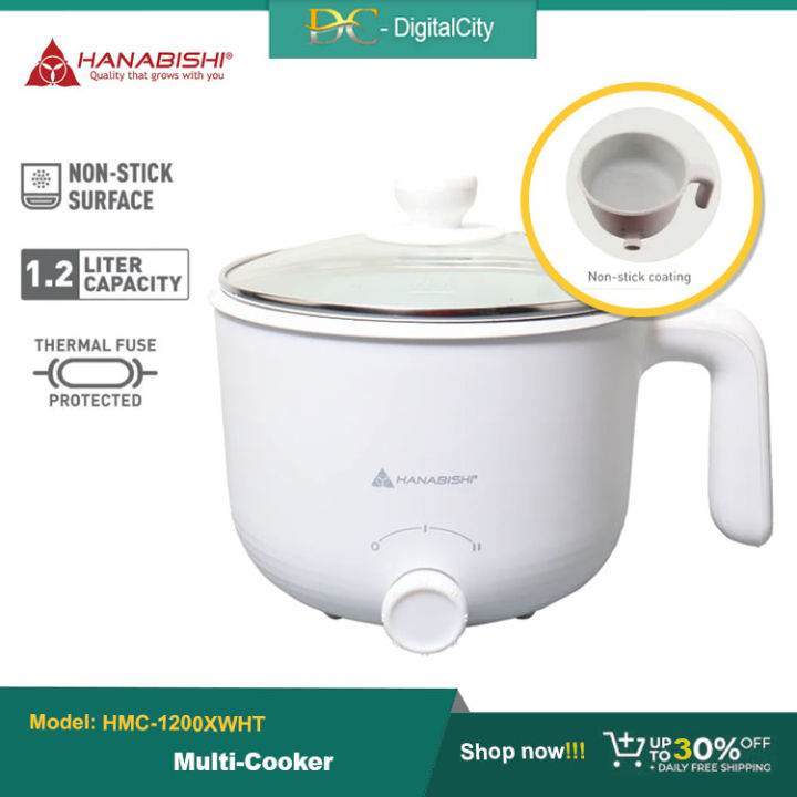 Hanabishi HMC-1200XWHT 1.2L Multi-Function Cooker | Lazada PH