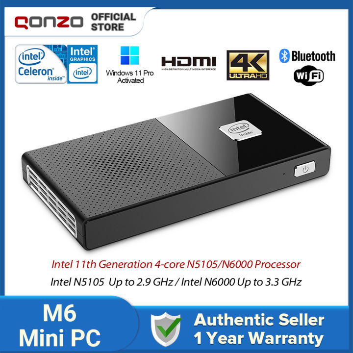 New M6 Mini PC (Pre-activated Win 11 Pro) 11th Gen Intel Quad-Cores ...