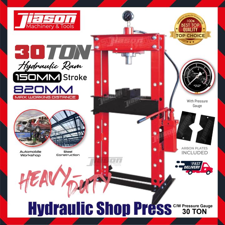 30TON / 30 TON Hydraulic Shop Press with Pressure Gauge | Lazada