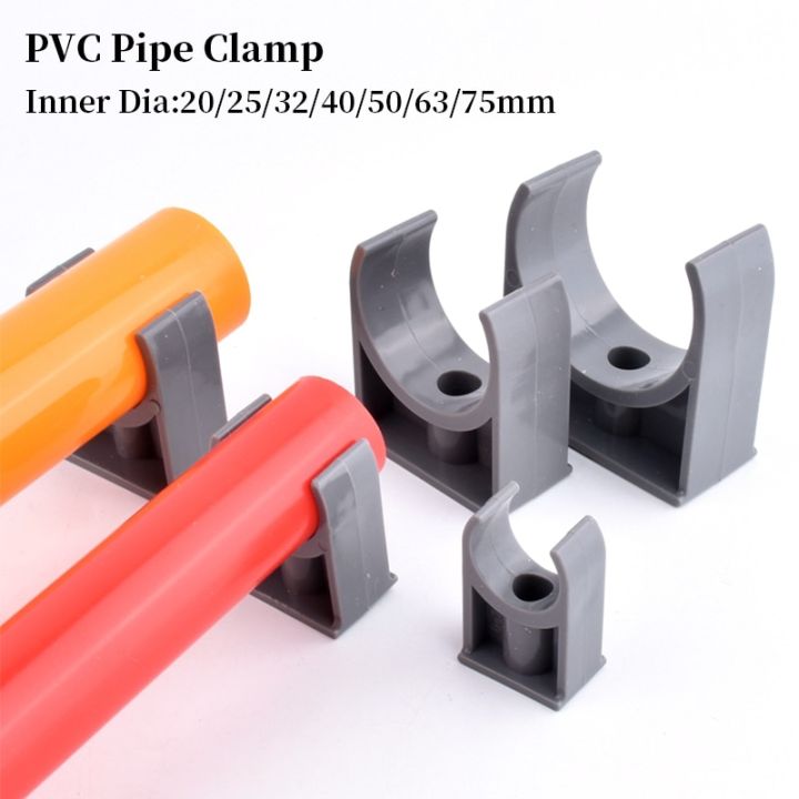 PVC Pipe Clamps I.D 20~75Mm U-Type Plastic Pipe Clip Tube Support ...