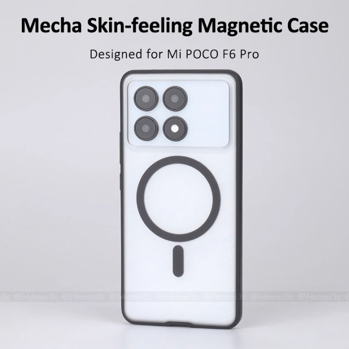 Wireless Charging For Xiaomi Poco F6 Pro Casing Transparent Hard PC ...