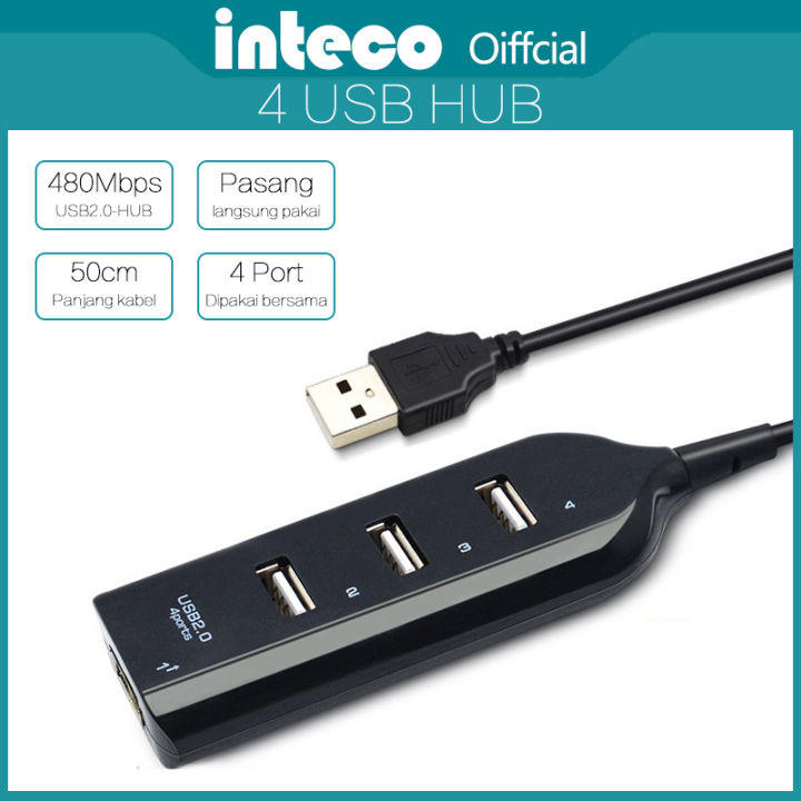 USB HUB 4 in 1 Komputer USB Colokan 50 cm 4 Port output | Lazada Indonesia