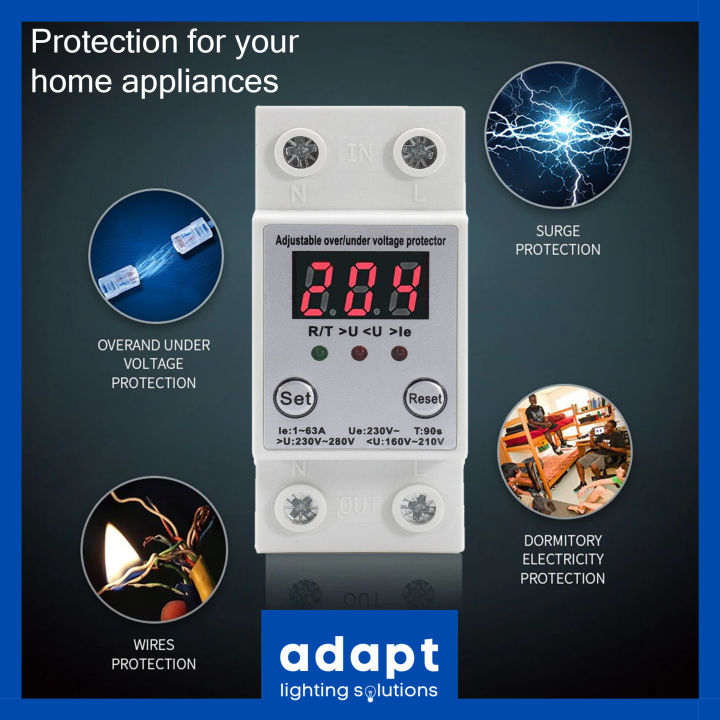 ADAPT Over/Under Voltage & Over Current Protector with time delay ...