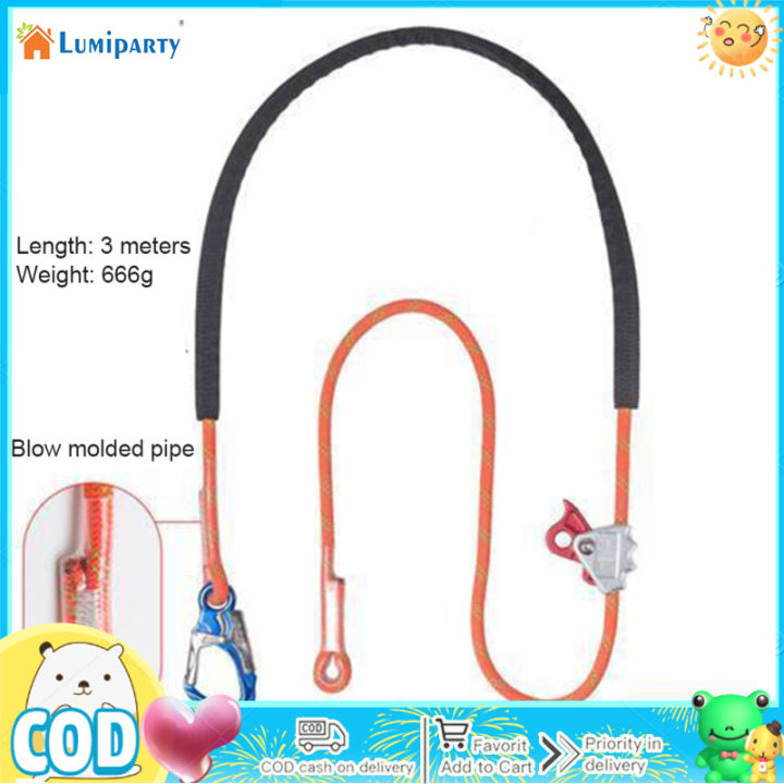 Rope Harness Safety Lanyard, 10ft Adjustable Positioning Fall ...
