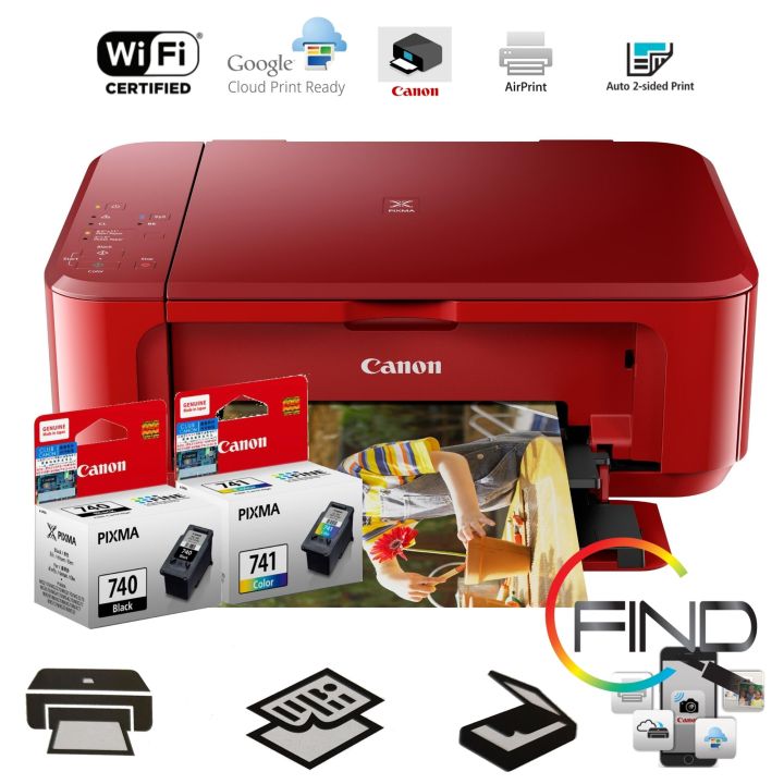 CANON PIXMA MG3670 AIO PRINTER (RED) | Lazada