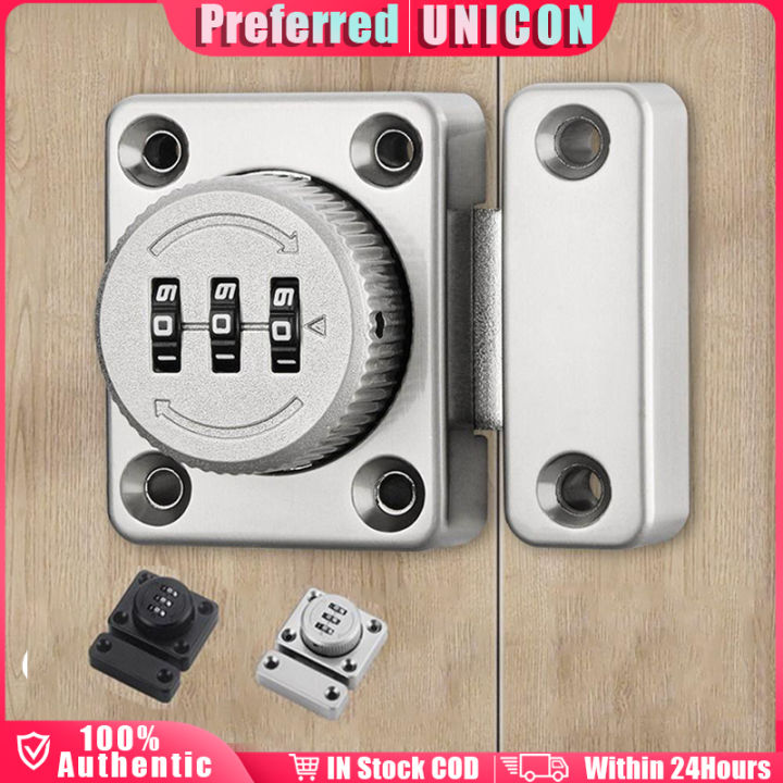 New 3-Digit Rotatable Password Latch Lock with Glues,Screws for Single ...