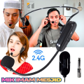 READY XIAOKOA Mic Mik Microphone Wireless clip on bando headset imam ...