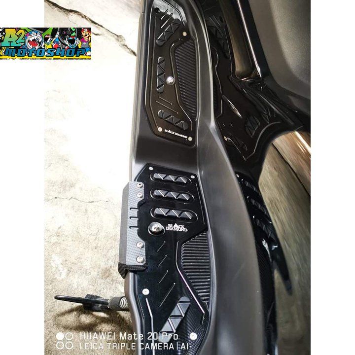 PCX 160 Nmax V2 Foot Matting Black Diamond Foot board With Slider Bolts ...