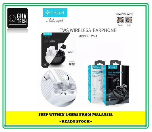 CELEBRAT TWS WIRELESS EARBUDS MODEL：-TWS-W24 | Lazada