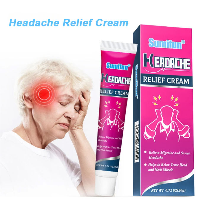 Sumifun Headache Relief Cream Herbal Migraine Medical Soothing ...