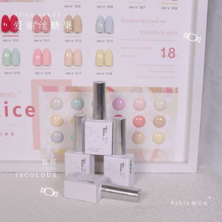 18 WARNA KUKU KUTEK FREE DISPLAY KUKU CANDY /DISPLAY ALICE CANDY GEL ...