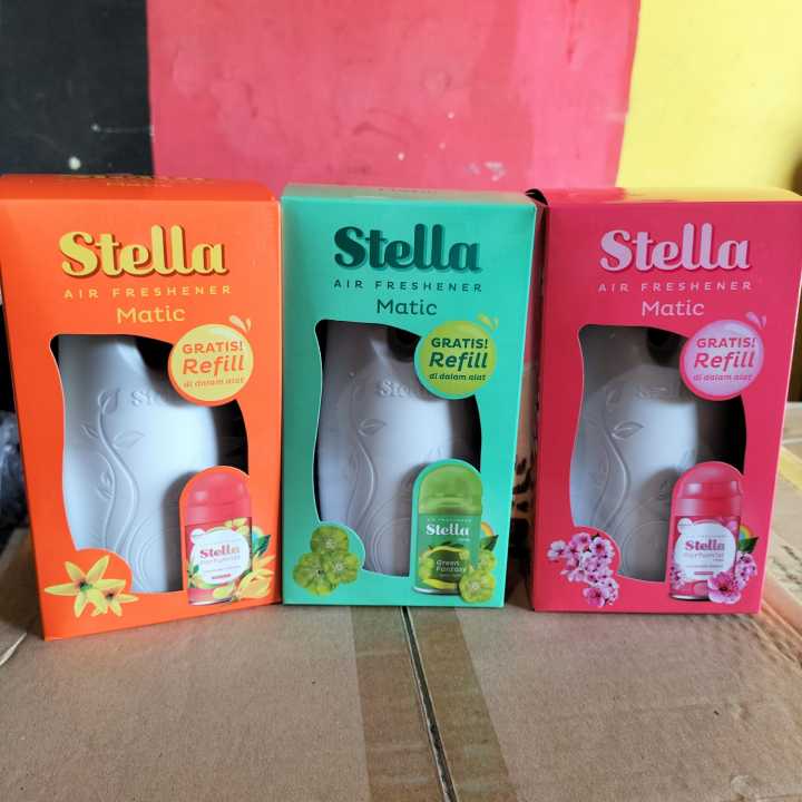 STELLA AIR FRESHENER HOME MATIC BOX SET + FREE REFILL DI DALAM ALAT / Pengharum Ruangan / Kamar ...