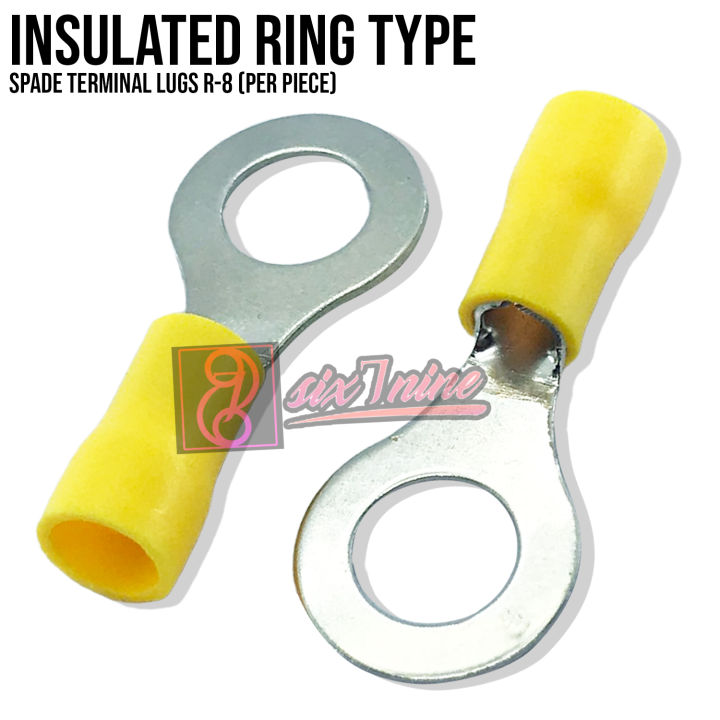Insulated Ring Type Spade Terminal Lugs R-8 ( Per Piece ) | Lazada PH