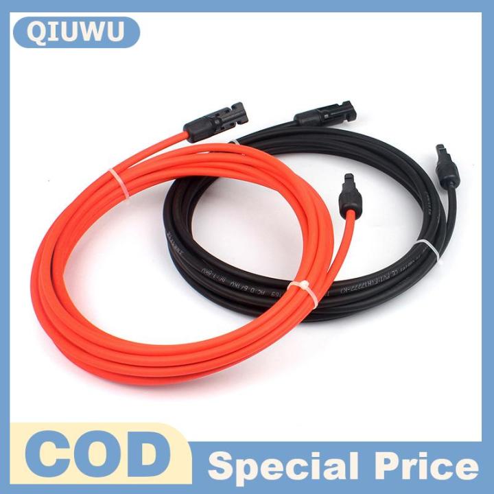 QIUWU 14AWG Solar Panel Cable Wire 1000 1500V PV DC Connector Solar ...