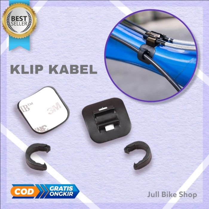 Klip kabel tempel rem shifter sepeda clamp 3M sticker lem mtb lipat rb ...
