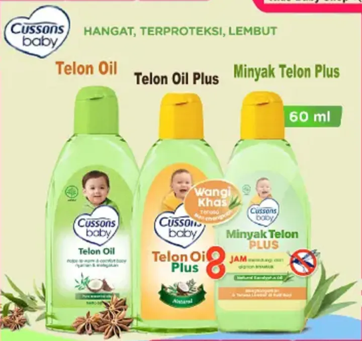 Cussons Baby Minyak Telon Oil - Telon Oil Plus 60mL/90ML/150ML | Lazada ...