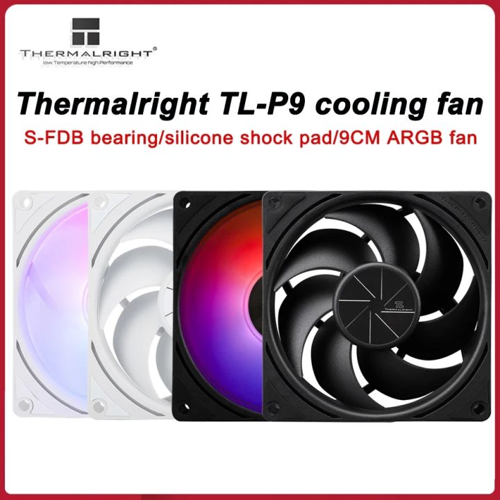 Thermalright TL-P9 92mm ARGB Case Fan S-FDB Bearing Low Noise Low Vibration 2200RPM PWM CPU ...