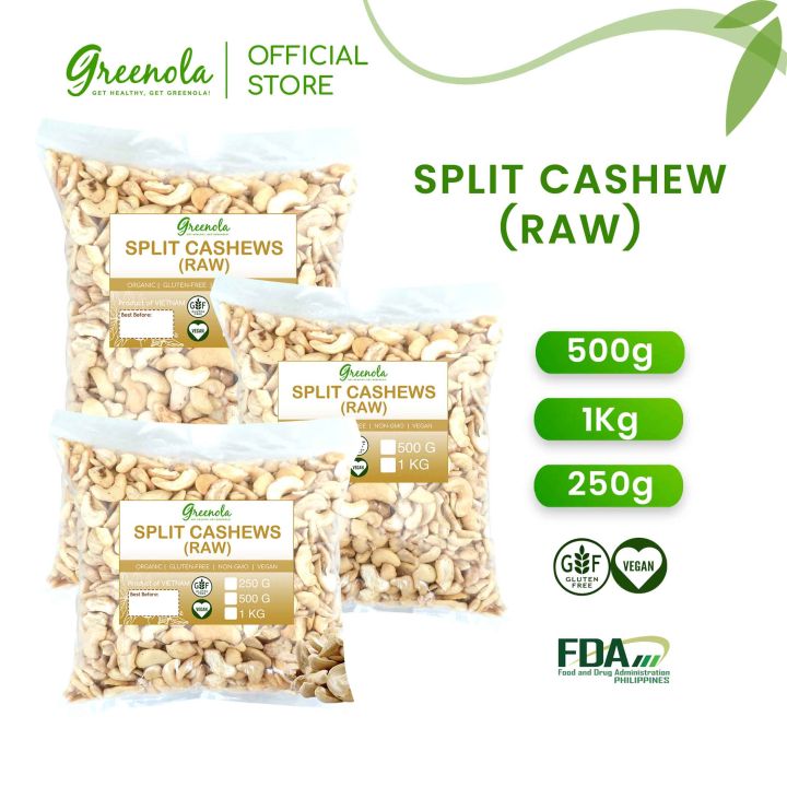 Greenola Raw Split Cashews 250g | 500g | 1kg | Lazada PH