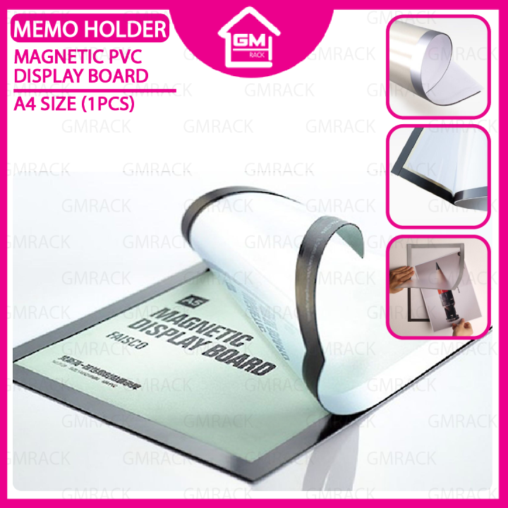 [GMRACK] MAGNETIC PVC MEMO DISPLAY BOARD 1 PCS A4 SIZE MAGNETIC DISPLAY BOARD SILVER COLOR | Lazada