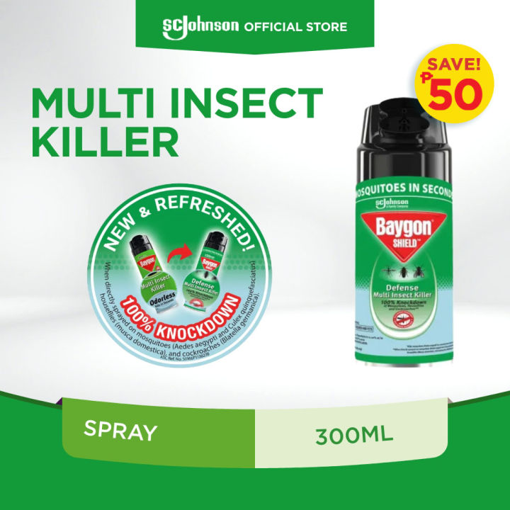 Baygon Shield Defense Multi-Insect Killer - 300 ml | Lazada PH