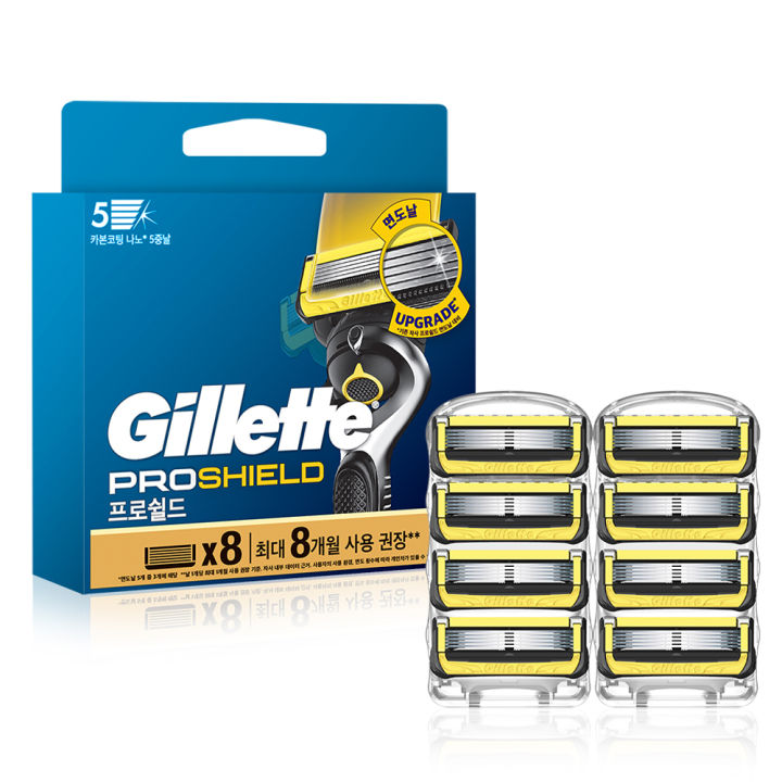 Gillette 2024 NEW Problade ProShield Yellow Razor Blade Refill 8 ...