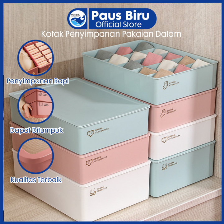 Paus Biru - Box tempat kaos kaki / pakaian dalam / Kotak Accesories ...